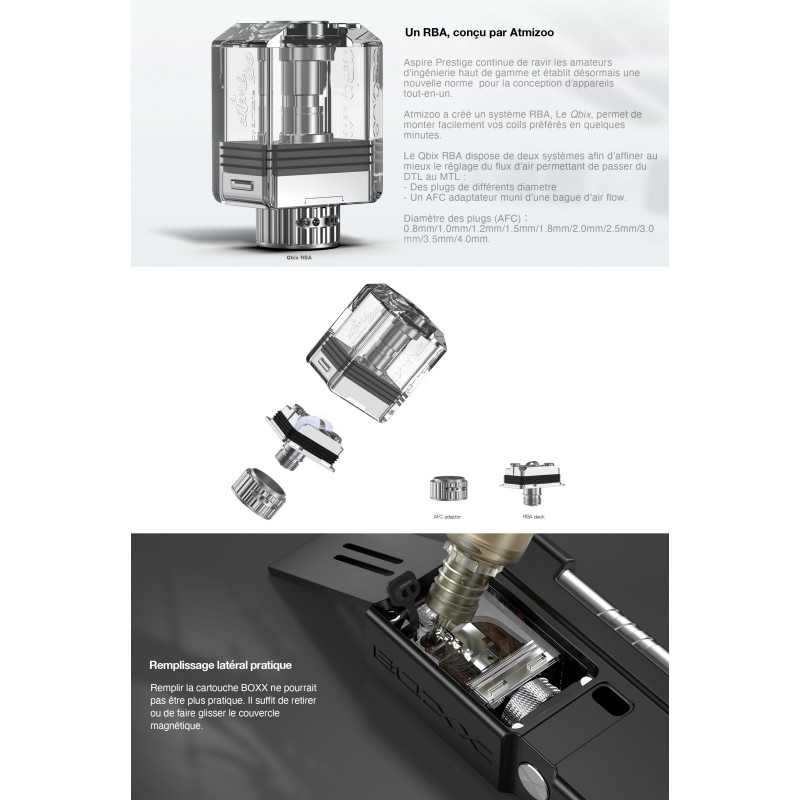 Comprar Qbix RBA Tank 4ml para Boxx - Aspire & Atmizoo | Atomizador...